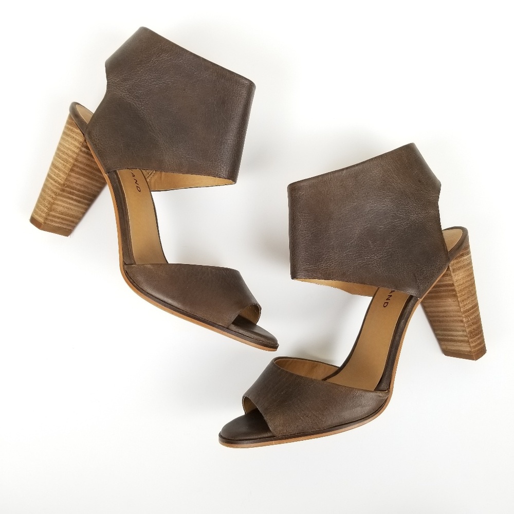 Lucky Brand 'Jaylin' Brown Peep Toe Heels - Gem